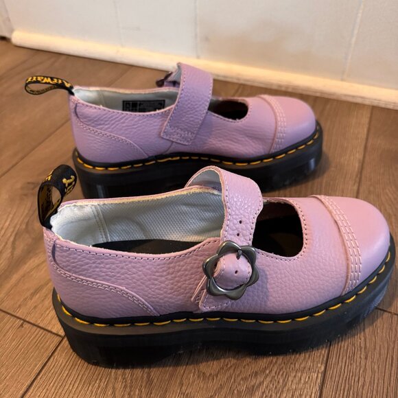Dr. Martens | Shoes | Dr Martens Addina Flower Buckle Leather Platform ...